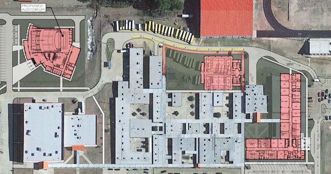 Magnolia High School campus plan after additions of Performing Arts ...