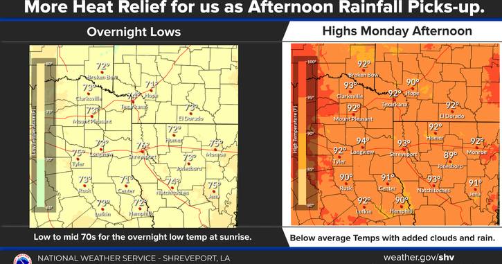 Magnolia Three-Day Weather/Sky Forecast: Afternoon showers possible ...