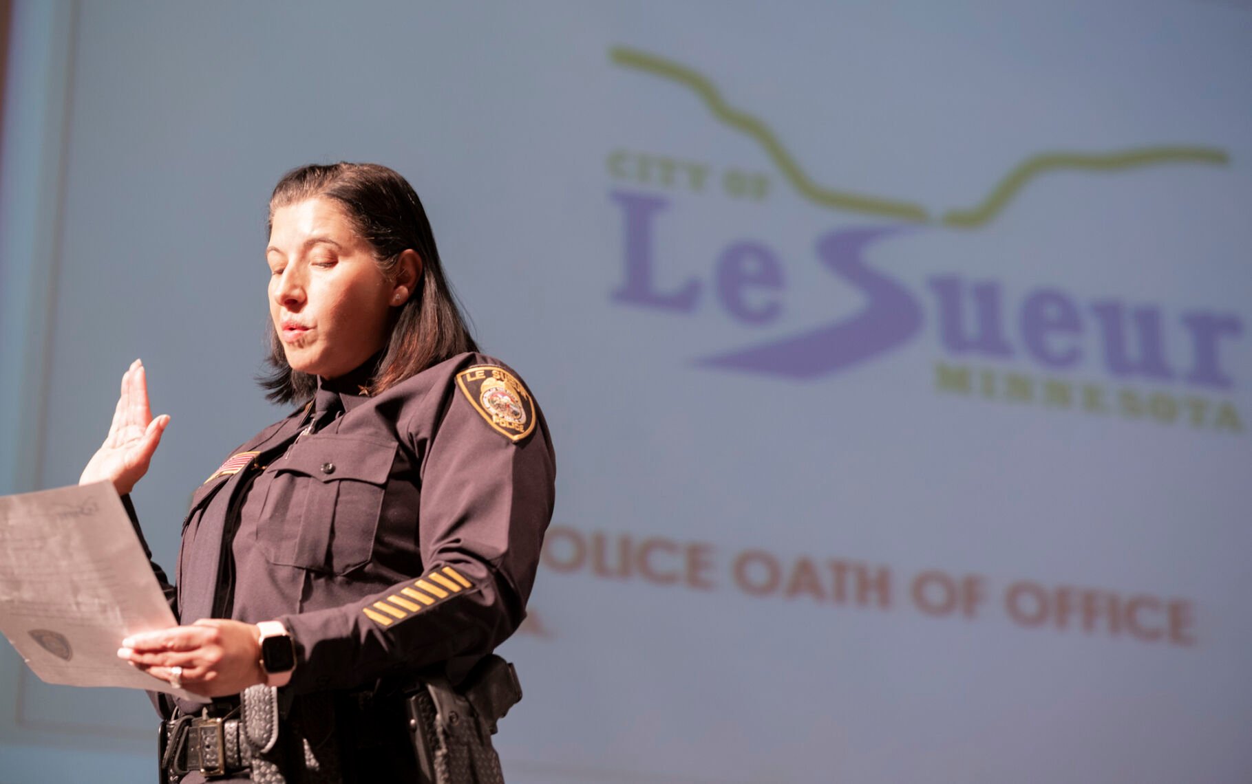 Le Sueur swears in state's first Latina police chief ...