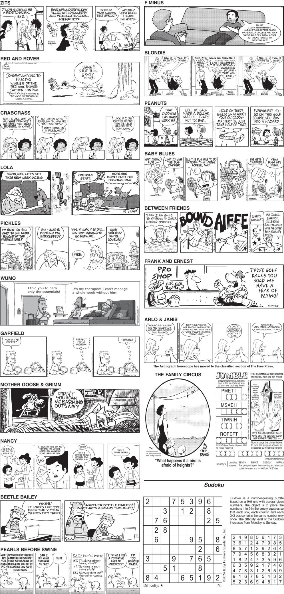 Comics for Monday, July 1 | | mankatofreepress.com