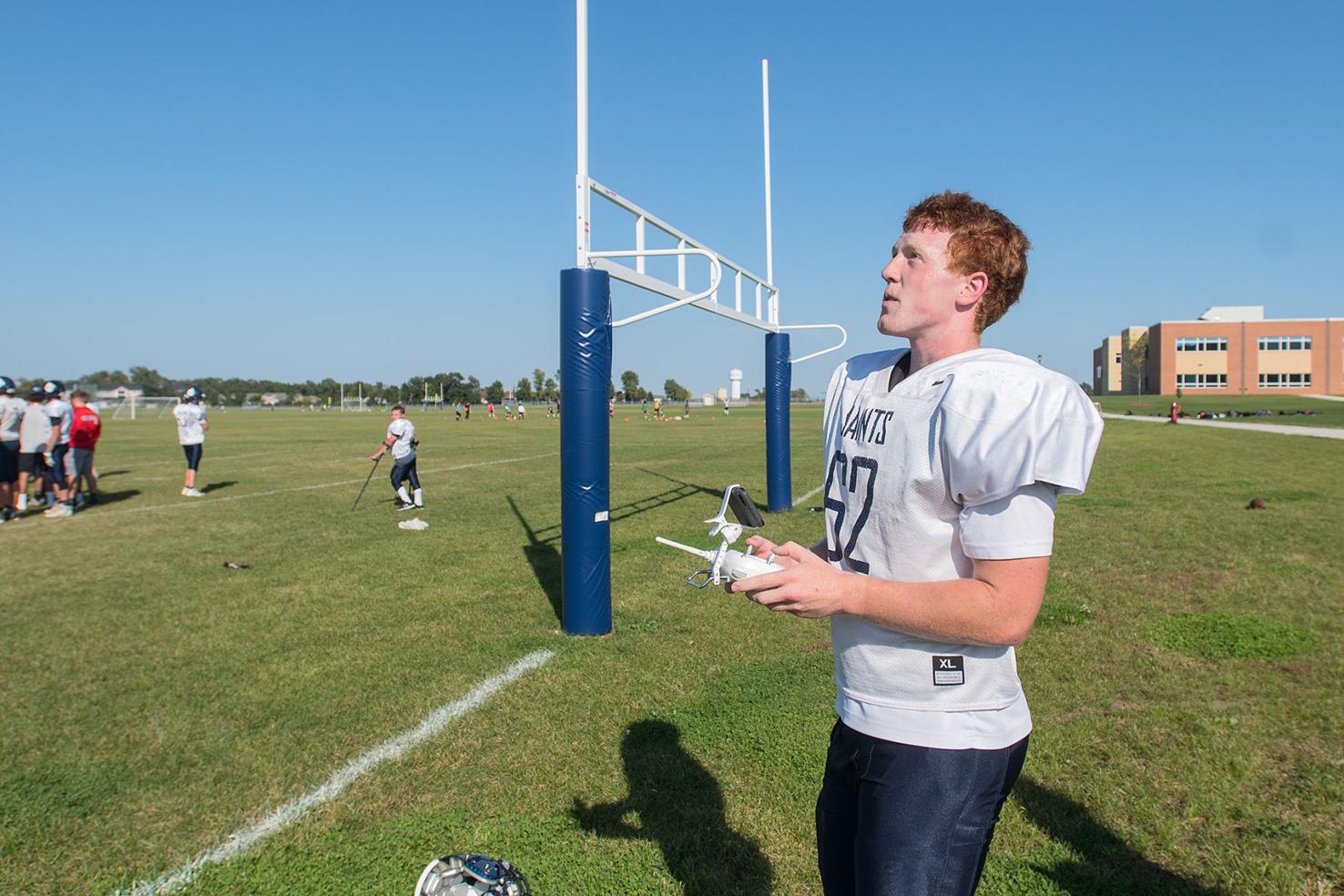 Drone helps St. Peter football go high-tech | Local Sports ...