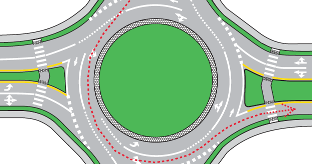 Ask Us: Left lane is right lane for left turn on Adams roundabout ...