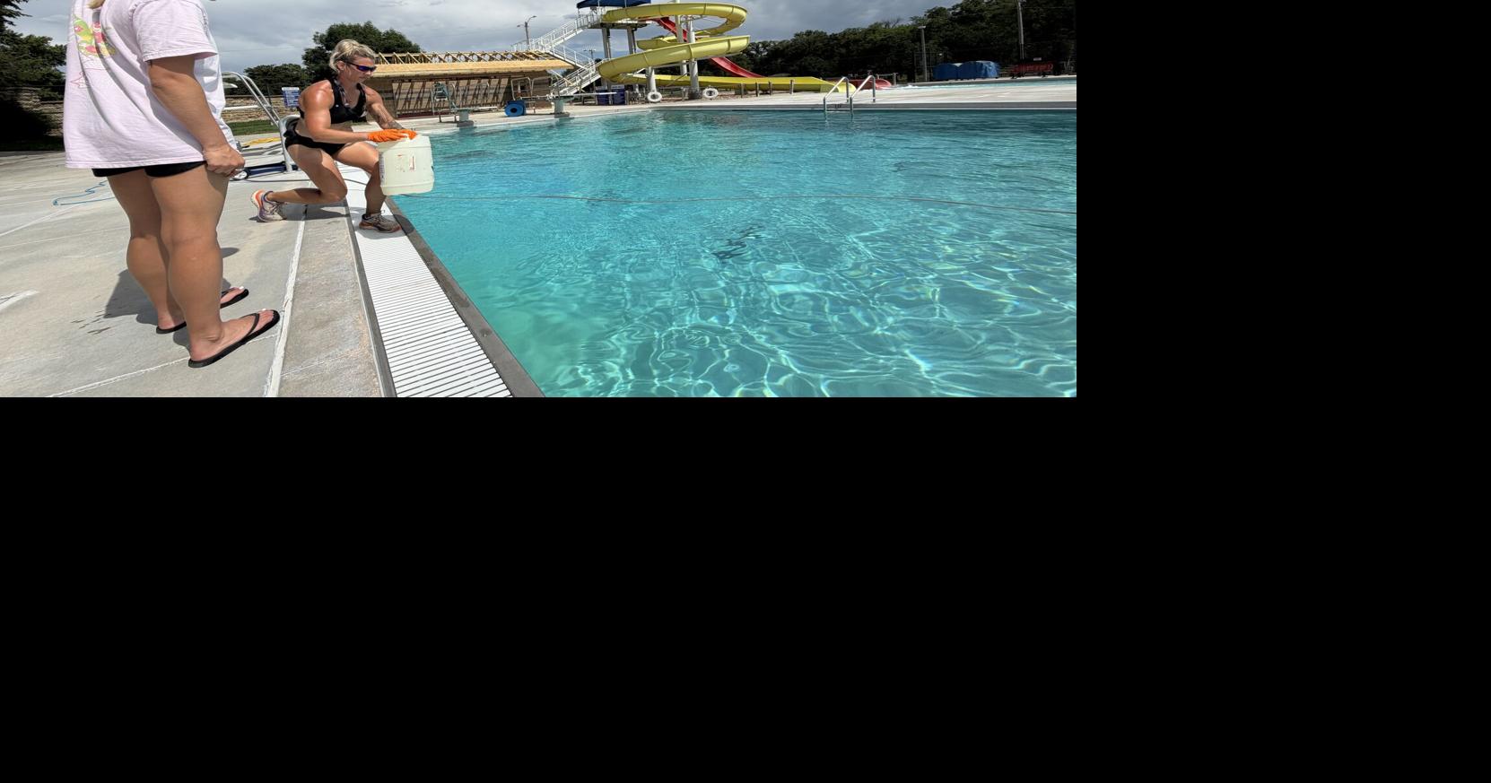 Pool drained, cleaned, refilled as crews continue to look for leak ...