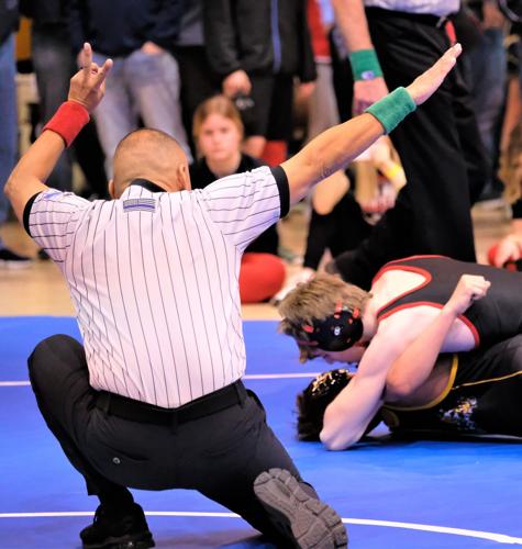 Five Bulldog wrestlers advance on front side of brackets after first ...