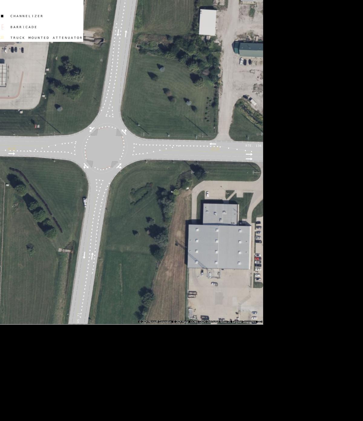 Temporary roundabout planned for Highway 71, 136 intersection | News ...