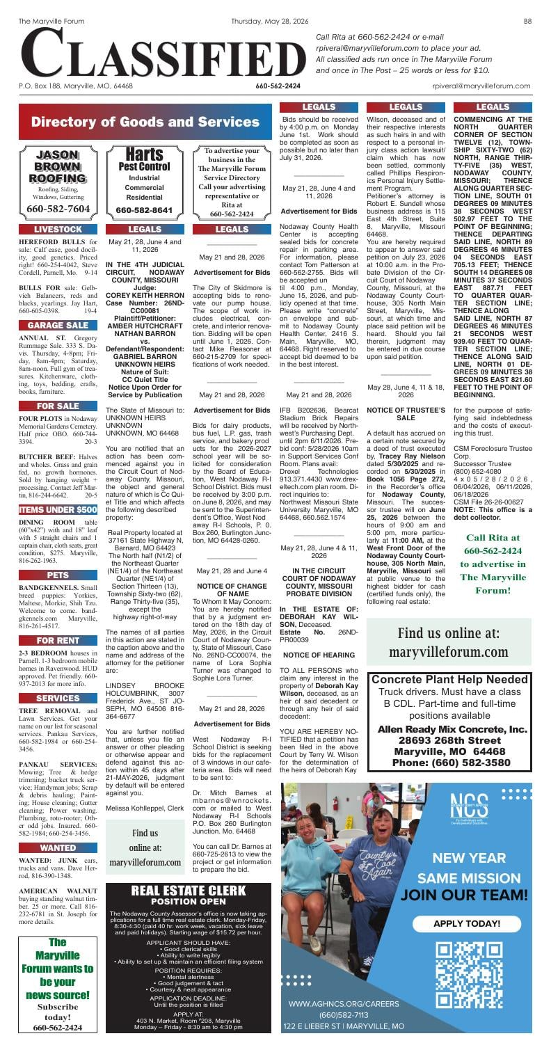 Page A01 | News | Maryville Forum