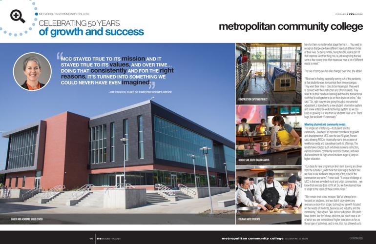 Metropolitan Community College FALL 2024 Issue | Cover Stories | mbj.com