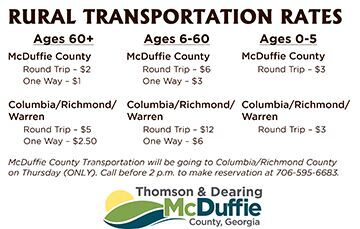 Transportation rates change | News | mcduffieprogress.com