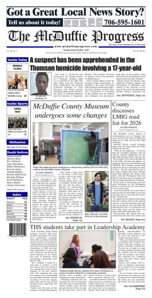 Page A01 | e-Edition | mcduffieprogress.com