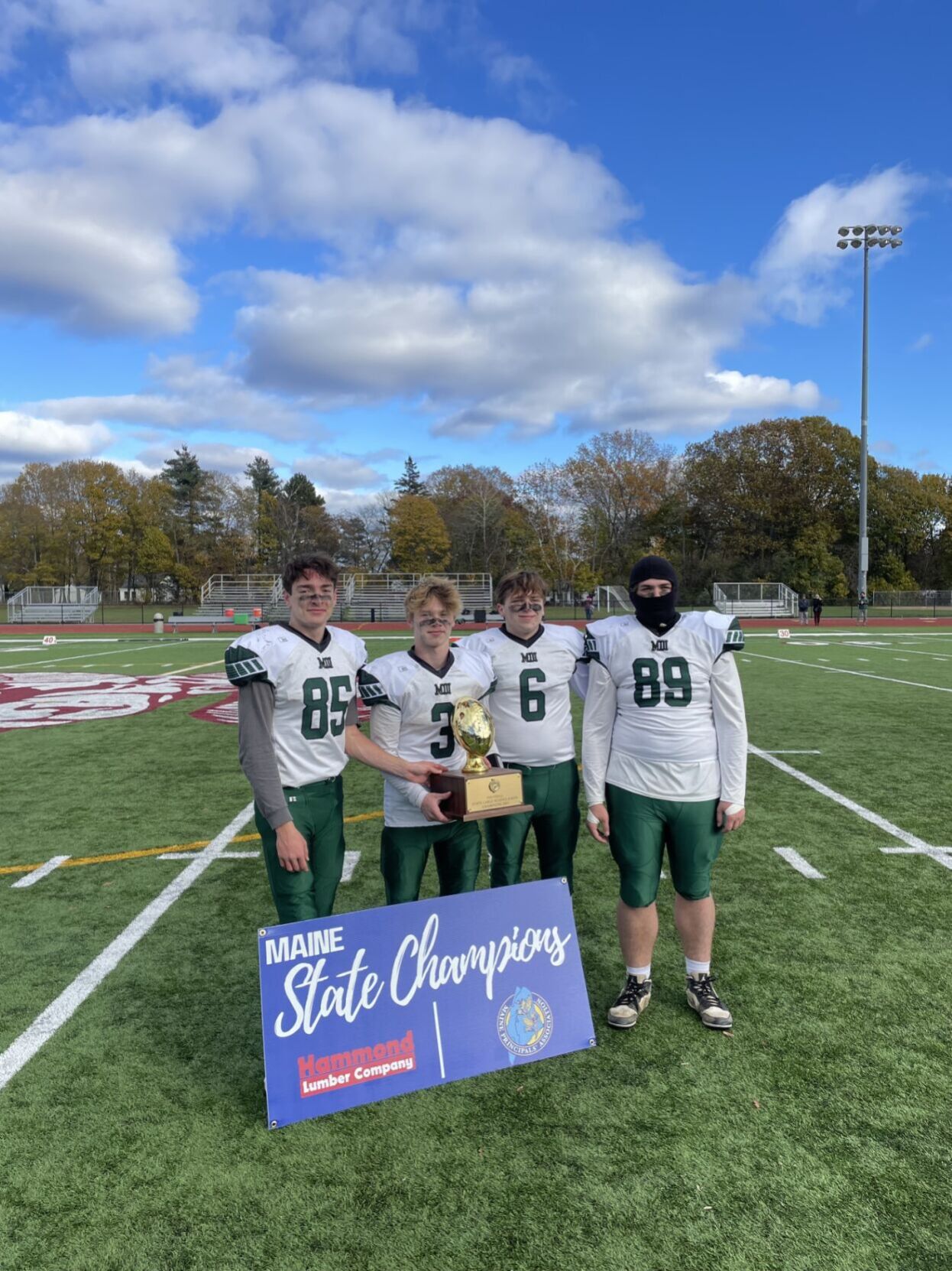 MDI football team raises state championship banner | Football ...