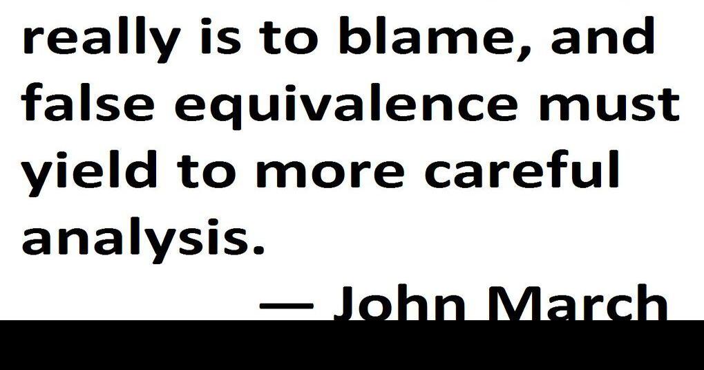 False equivalence | Letters To Editor | mdislander.com