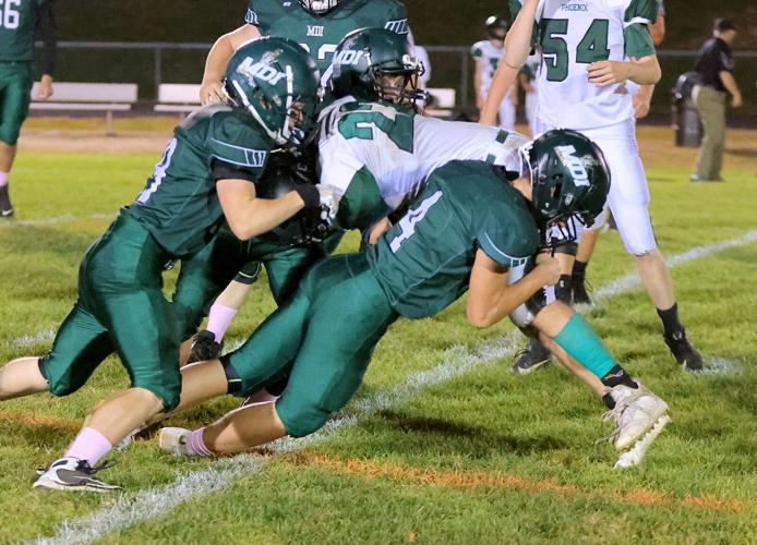MDI football team cruises to Senior Night victory over Spruce Mountain ...