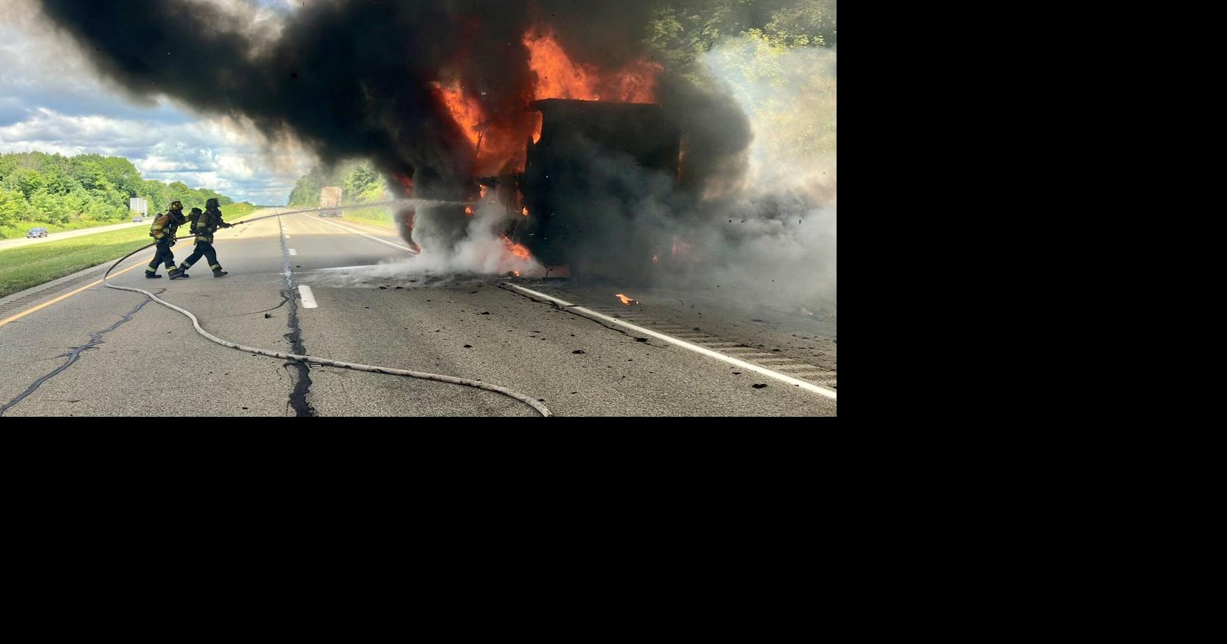 Truck trailer fire closes northbound Interstate 79 in Vernon Township ...
