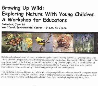 Growing Up Wild: Exploring Nature with Young Children - A Workshop for ...