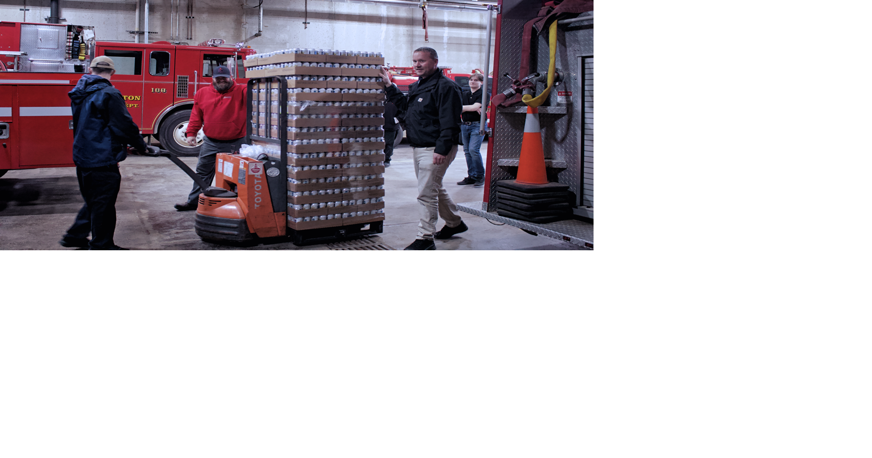 Clinton Volunteer Fire Department & EMS receives canned drinking water ...