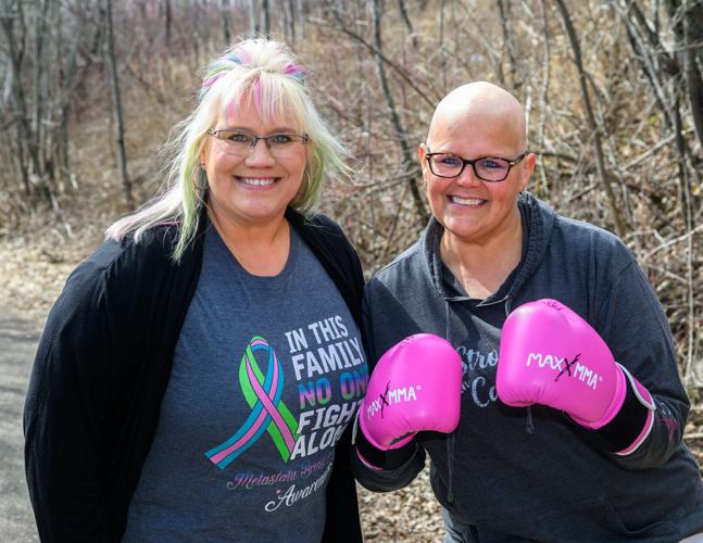 Loving sisters: Laura Tassoni is there, as Shelly Johnson faces brain ...