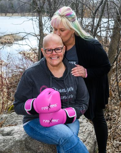 Loving sisters: Laura Tassoni is there, as Shelly Johnson faces brain ...