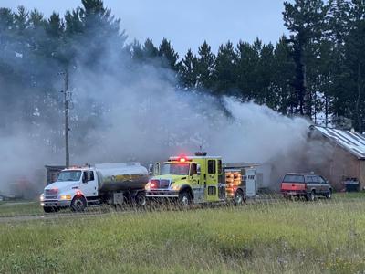 Firefighters battle blaze in Makinen, fire's cause under investigation ...