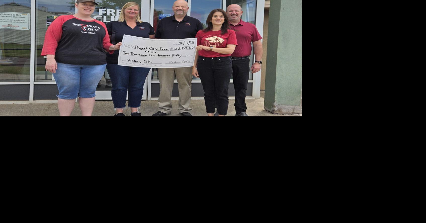 Victory 5K Committee Presents Donation to Project Care Free Clinic ...