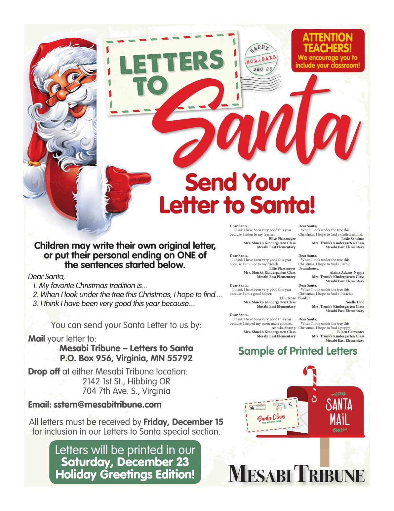 Letters to Santa SCHOOLS.pdf | | mesabitribune.com