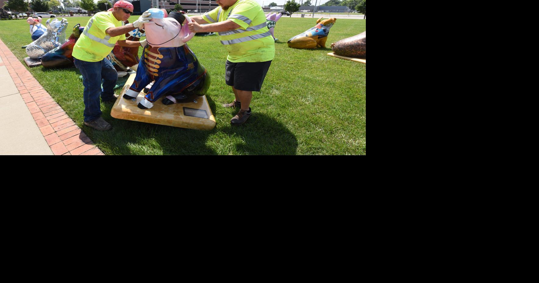 Fiberglass pigs return downtown for final time | News | messenger ...