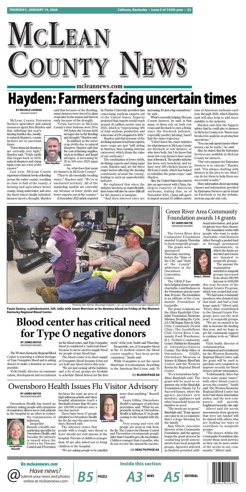 Page A01 | McLean County News | messenger-inquirer.com