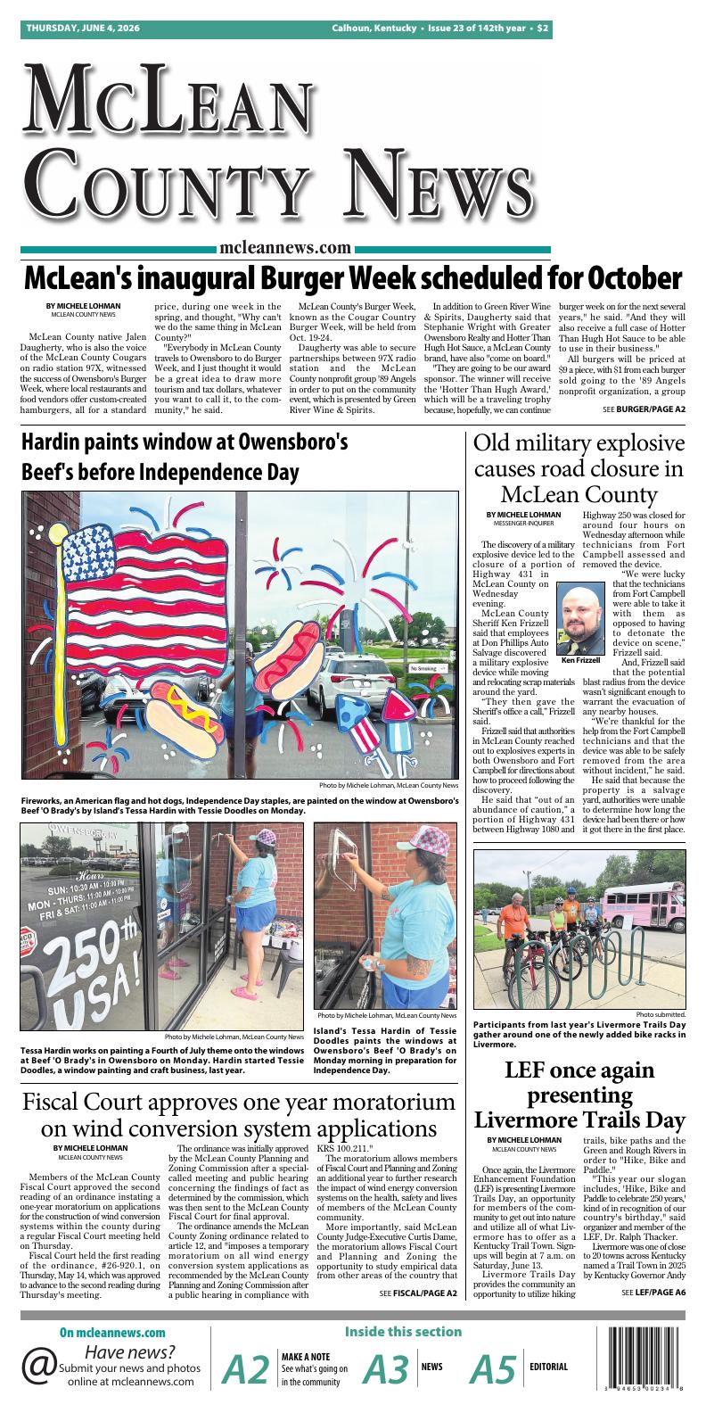 Page A01 | McLean County News | messenger-inquirer.com