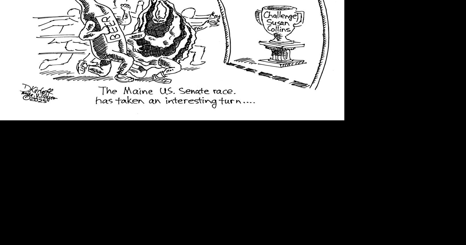 Maine Senate Race | Political Cartoons | midcoastvillager.com