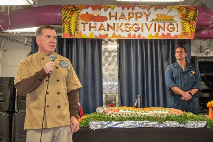 USS Ronald Reagan celebrates Thanksgiving in the Philippine Sea ...