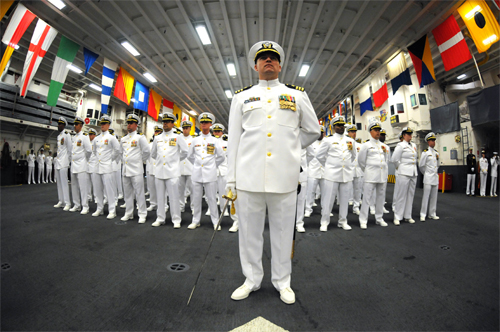 Holdener takes command of first Amphibious Assault Ship | Change Of ...