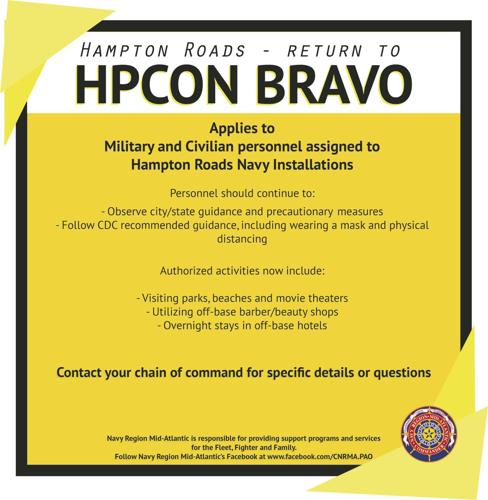 Hampton Roads Navy installations authorized HPCON Bravo | News ...