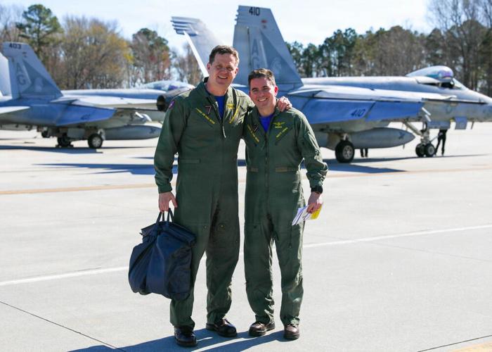 Carrier Air Wing 7 holds airborne change of command | Top Stories ...
