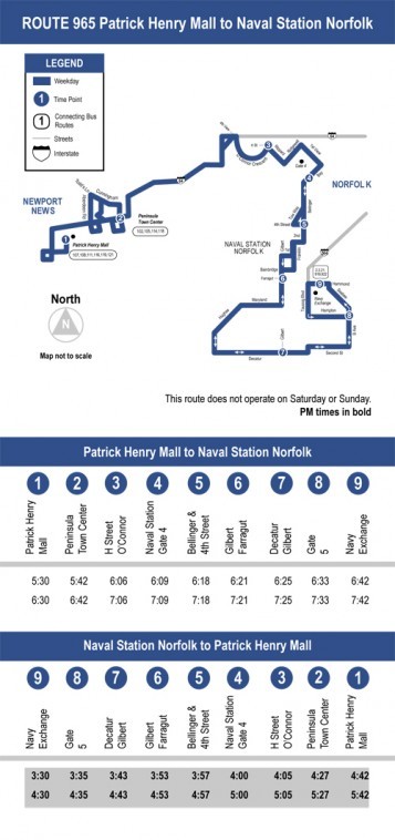 TIP, HRT provide bus service from Peninsula to NAVSTA Norfolk | Top ...