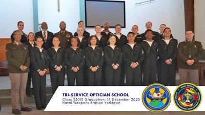 Tri-Service Optician School onboard NWS Yorktown graduates 14 new ...