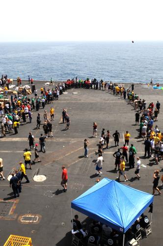 George H.W. Bush Sailors enjoy first swim call and steel beach picnic ...