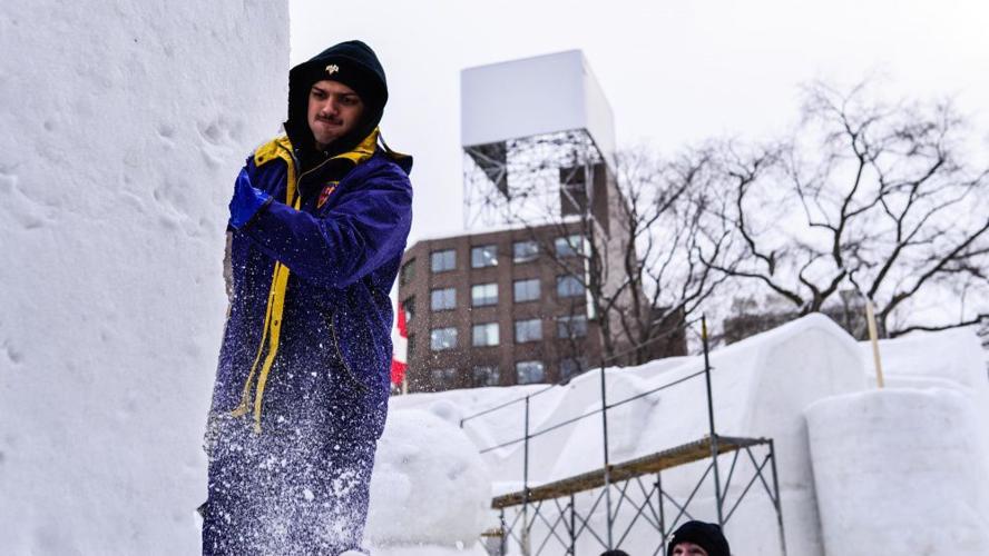 Misawa Sailors commence snow sculpting at 68th Sapporo Snow Festival ...