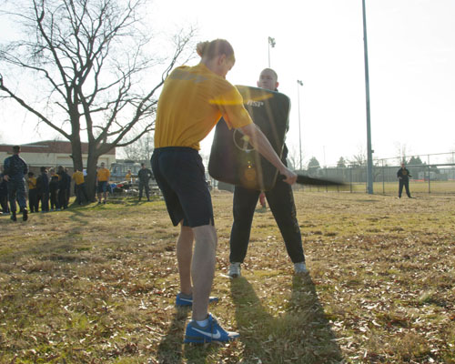 Sailors train to repel an attacker when sprayed with OC day spray | Top ...
