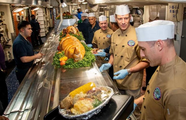 USS Ronald Reagan celebrates Thanksgiving in the Philippine Sea ...