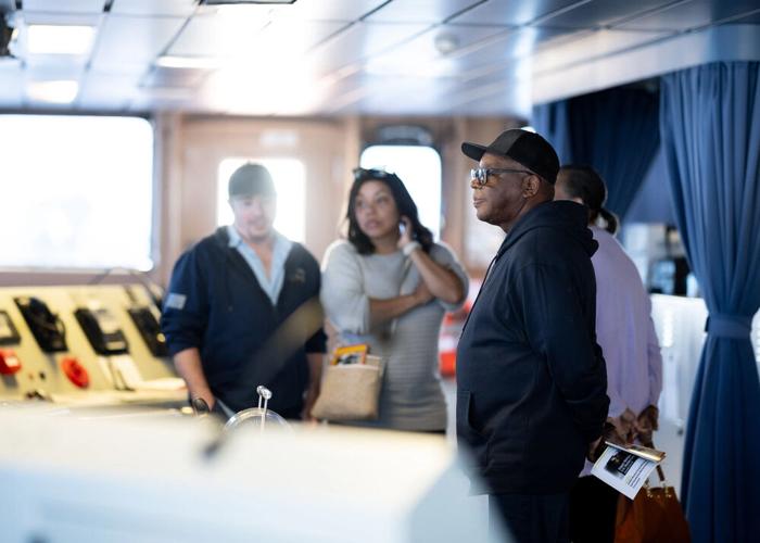 Families of Montford Point Marines visit their namesake, USNS Montford ...