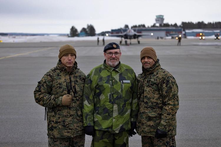 U.S. Marine Corps aircraft and personnel conduct distributed aviation ...