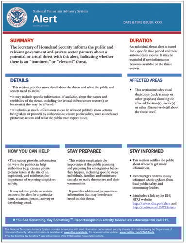 Secretary Napolitano announces new National Terrorism Advisory System ...