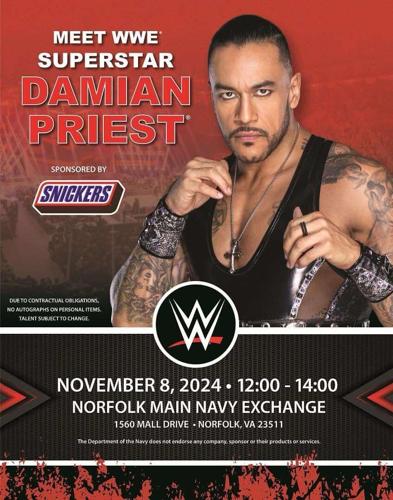 WWE Superstar Damian Priest comes to the Norfolk Main Navy Exchange ...