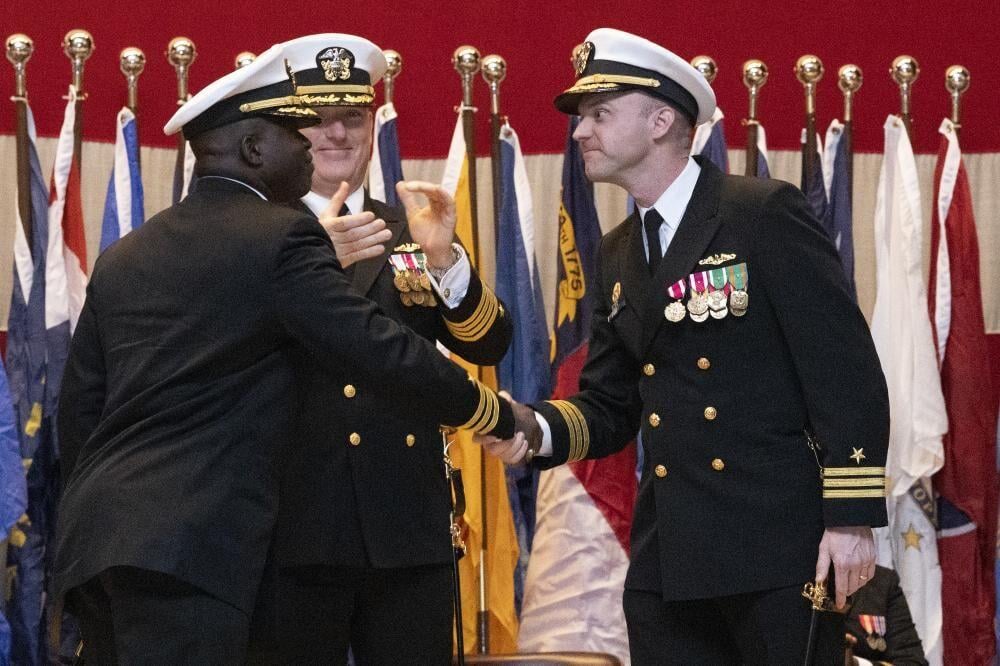 Crew of future USS Idaho (SSN 799) holds first change of command ...