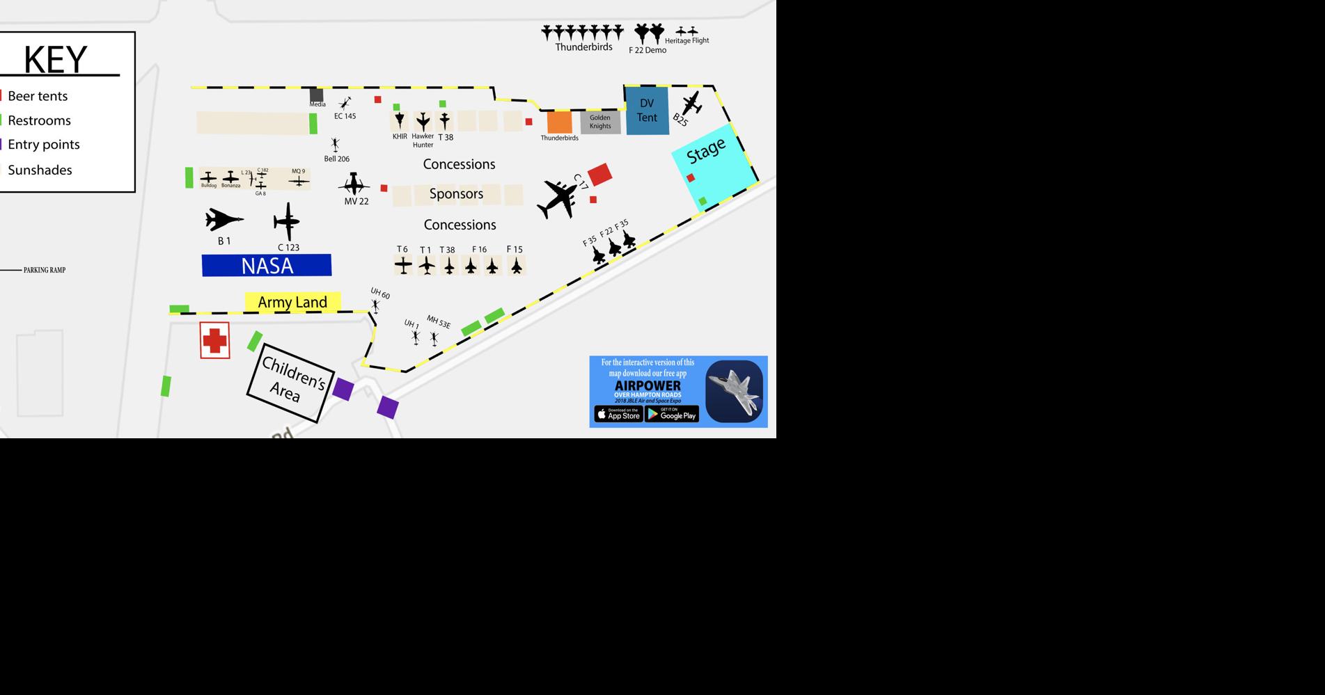 2018 Langley Air Show Flight Line Map | Entertainment | militarynews.com