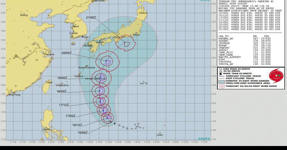 Joint Typhoon Warning Center increases warnings and improves graphics ...