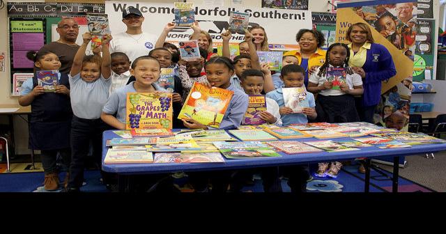 United Way, Norfolk Southern present books, supplies to students at 4 ...