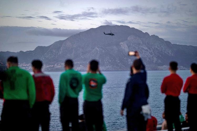 Dwight D. Eisenhower Carrier Strike Group enters the Mediterranean Sea ...