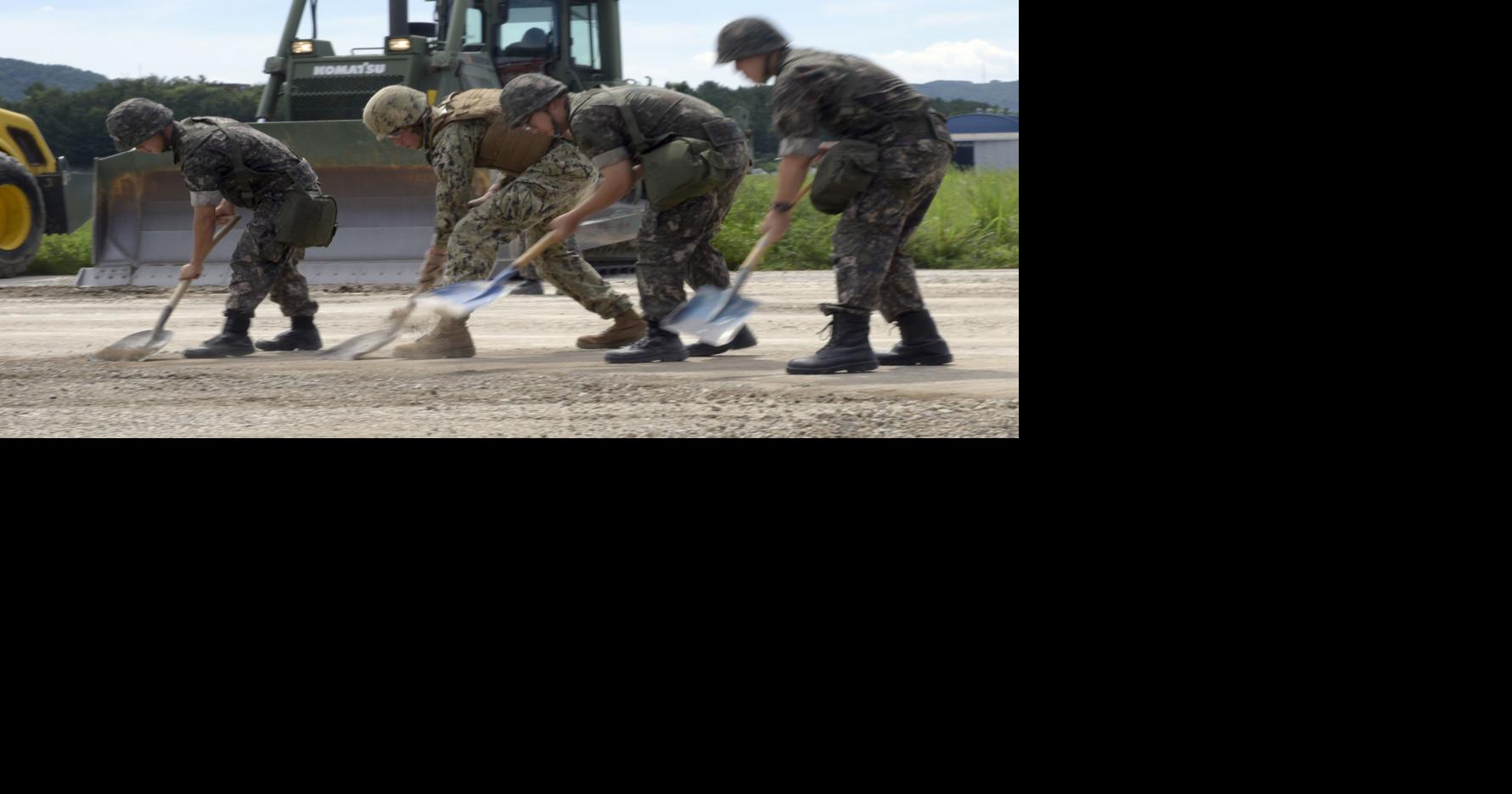 US-ROK Construction Battalions complete airfield damage repair exercise ...