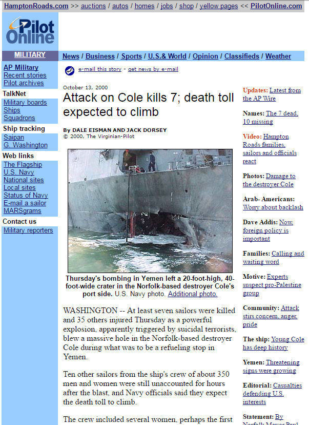 A look back | Attack on the USS Cole | Photos | militarynews.com