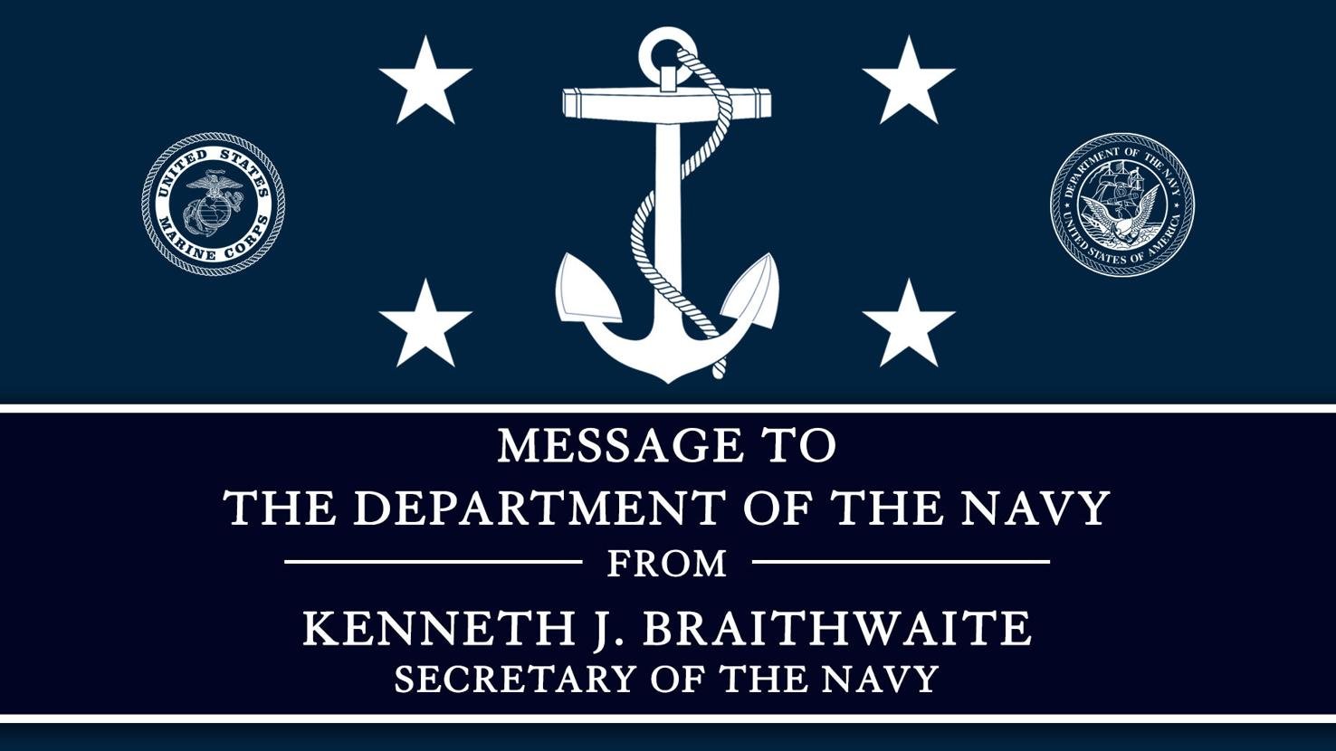 Message from 77th Secretary of the Navy | Norfolk Navy Flagship ...